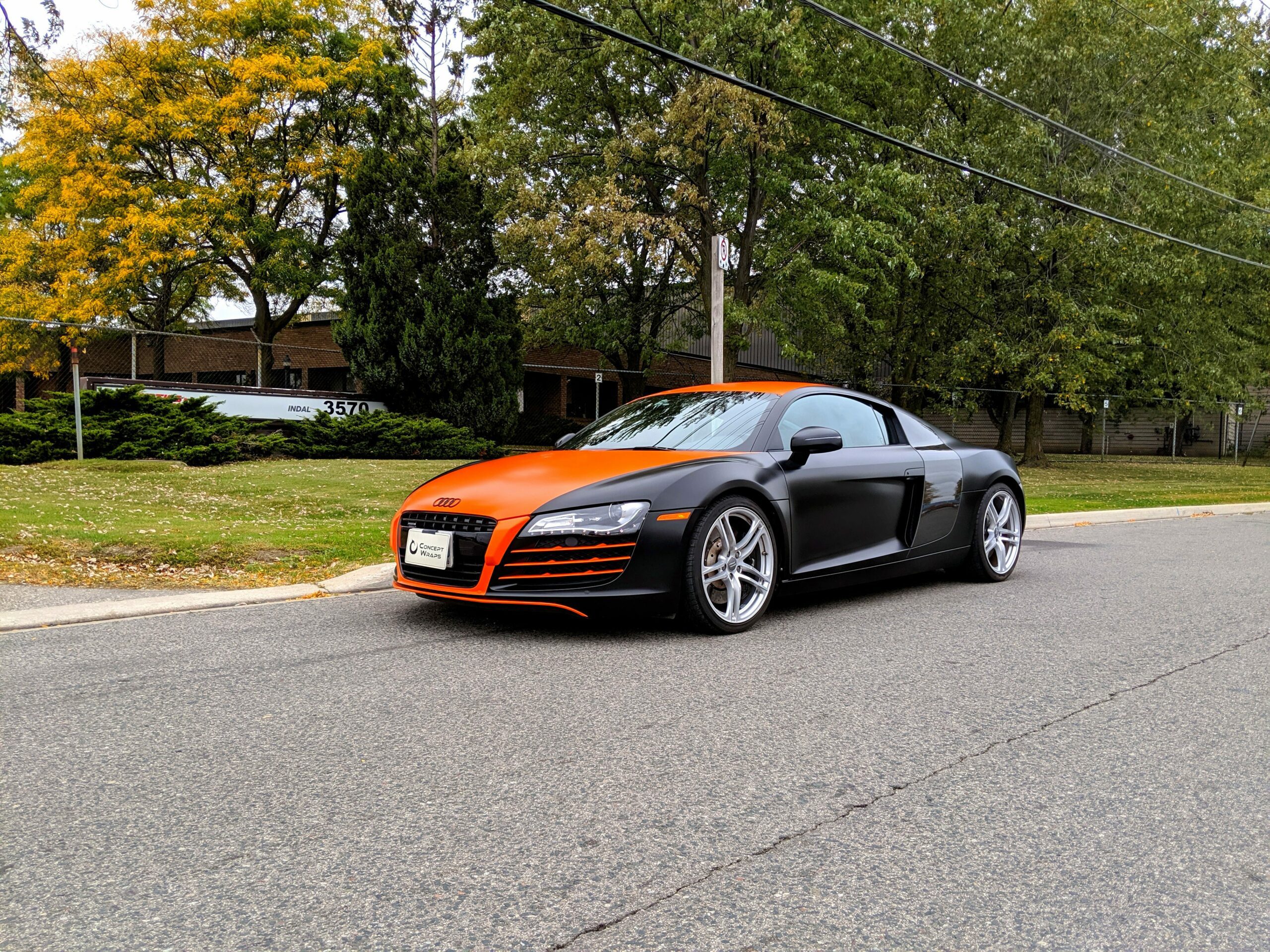 Audi R8 Orange-Black - Concept Wraps