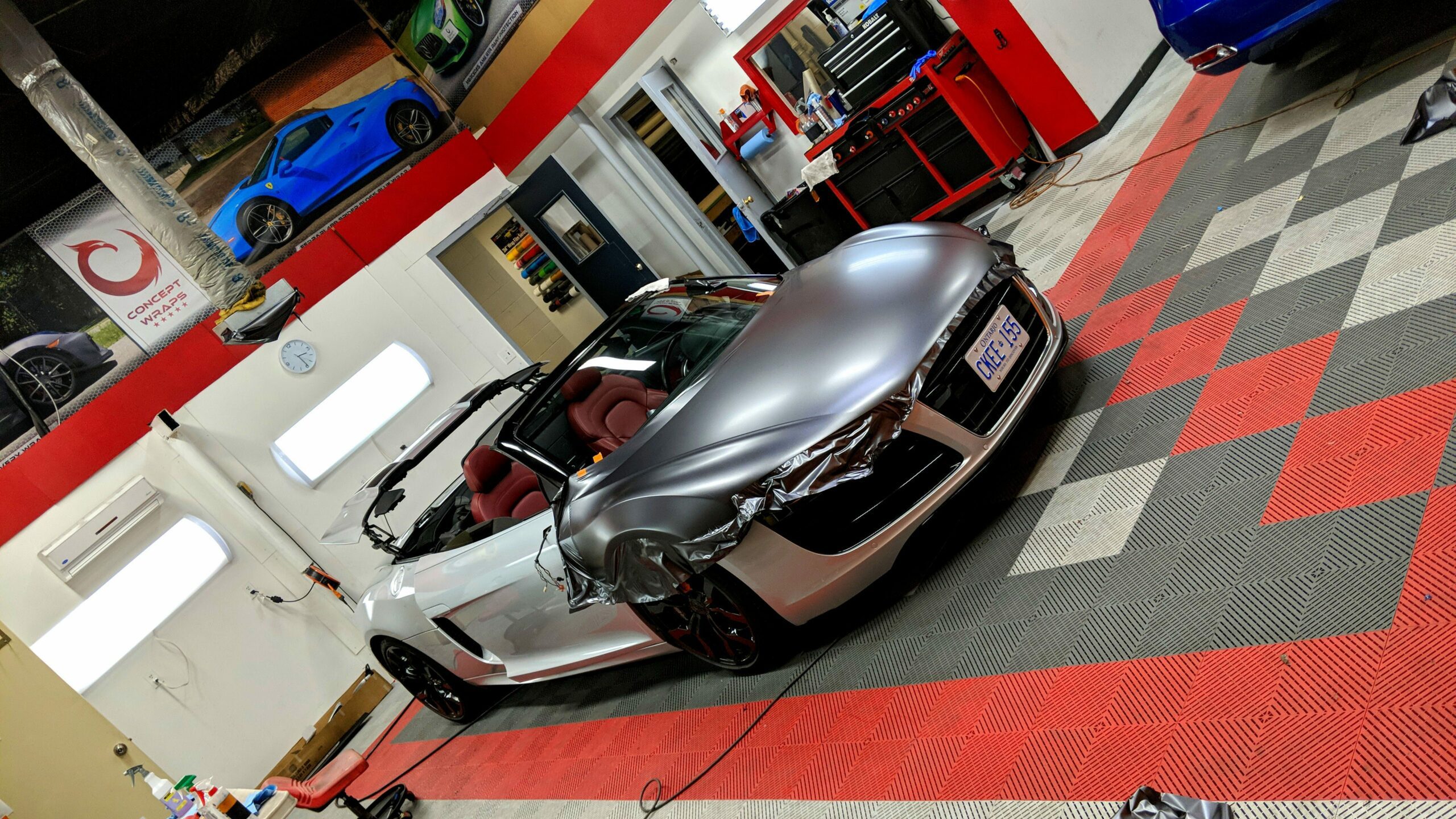 Audi R8 Satin Dark Grey - Concept Wraps