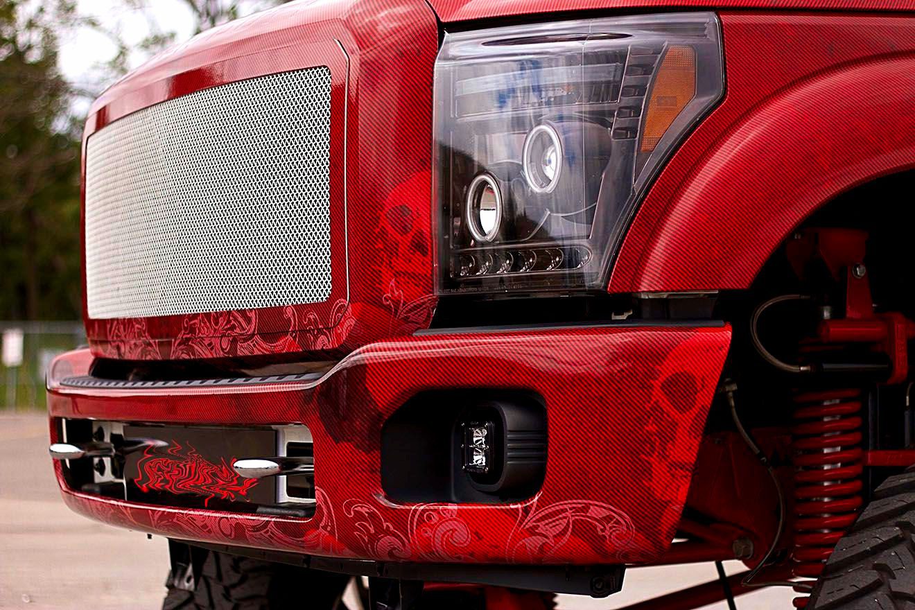 Ford F350 Custom Carbon Fiber Print - Concept Wraps