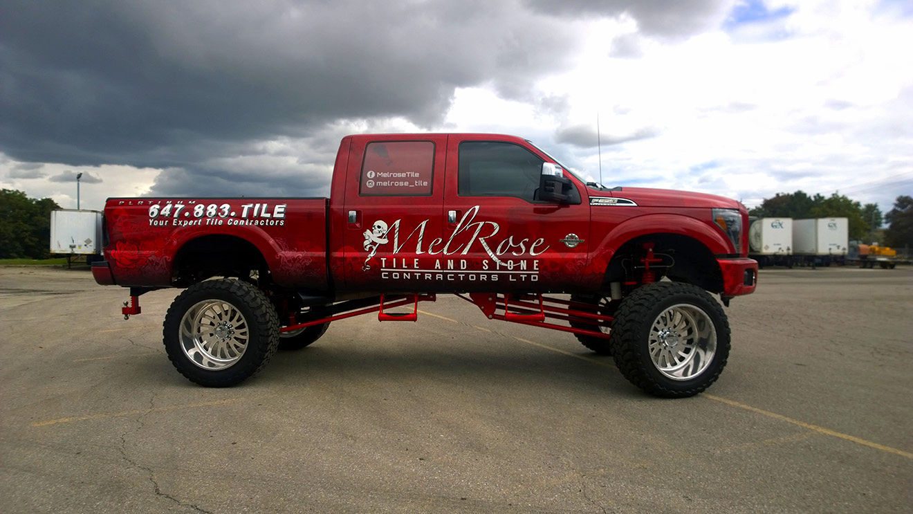 Ford F350 Custom Carbon Fiber Print - Concept Wraps