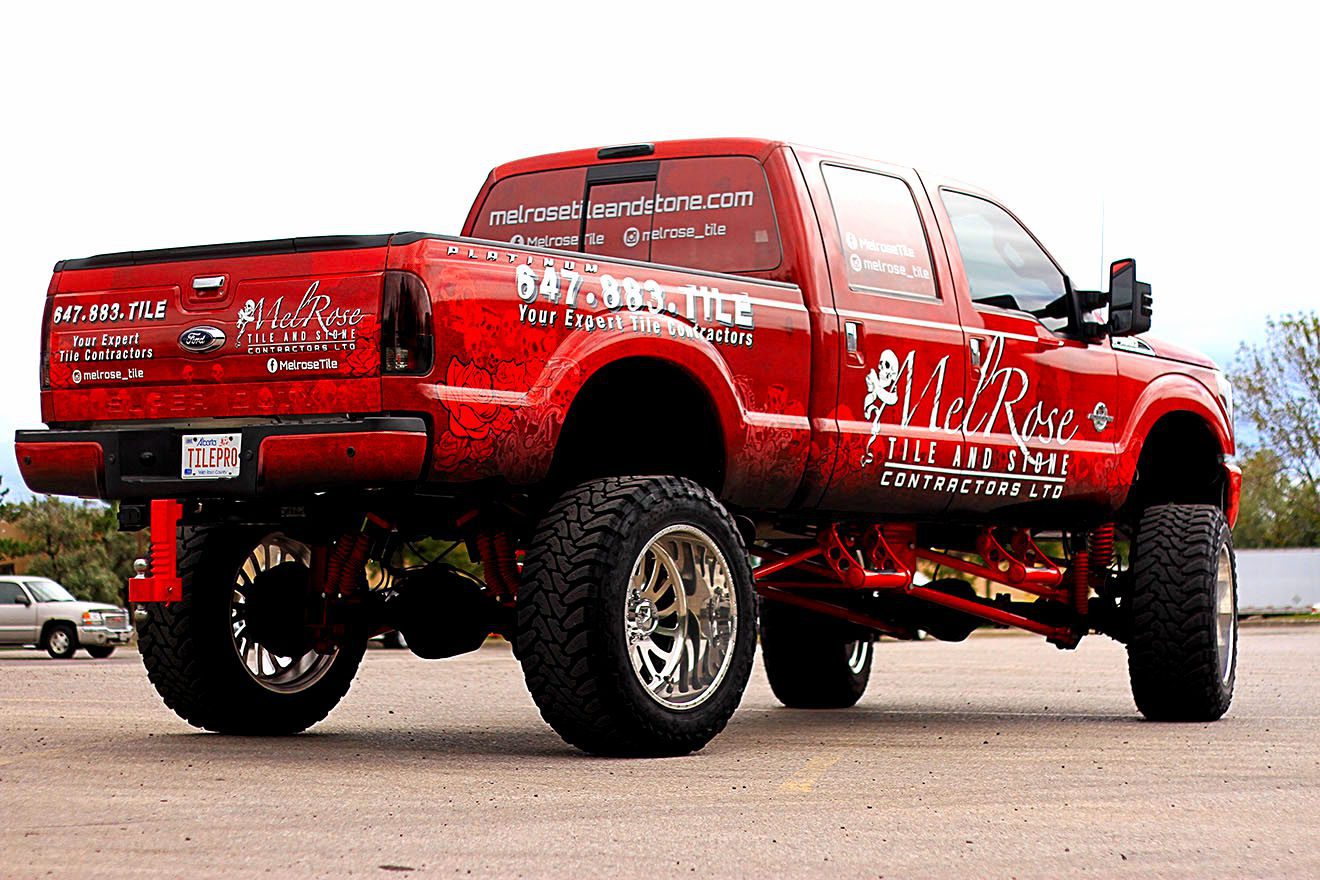 Ford F350 Custom Carbon Fiber Print - Concept Wraps