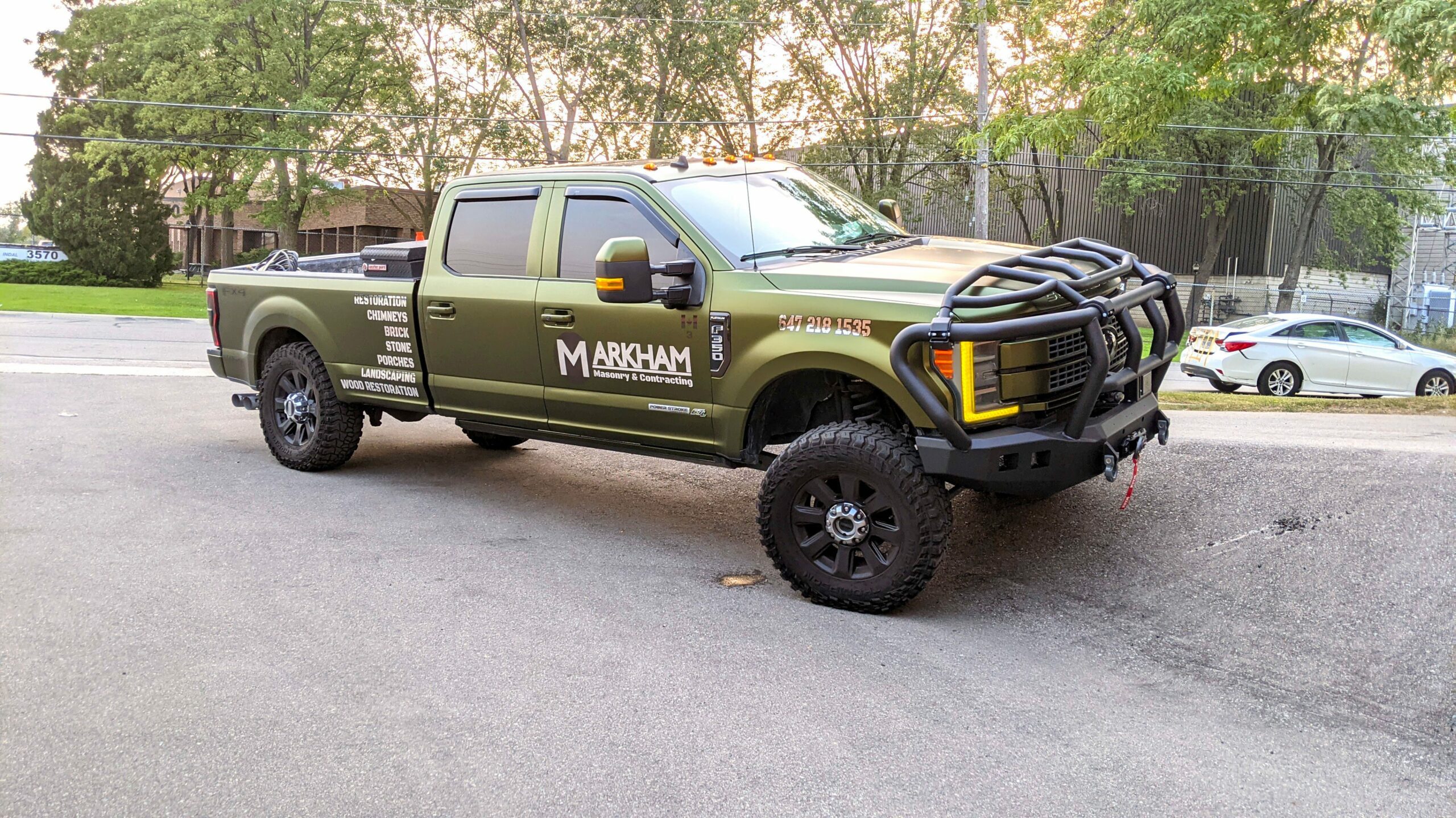 Ford F350 Satin Hope Green - Concept Wraps