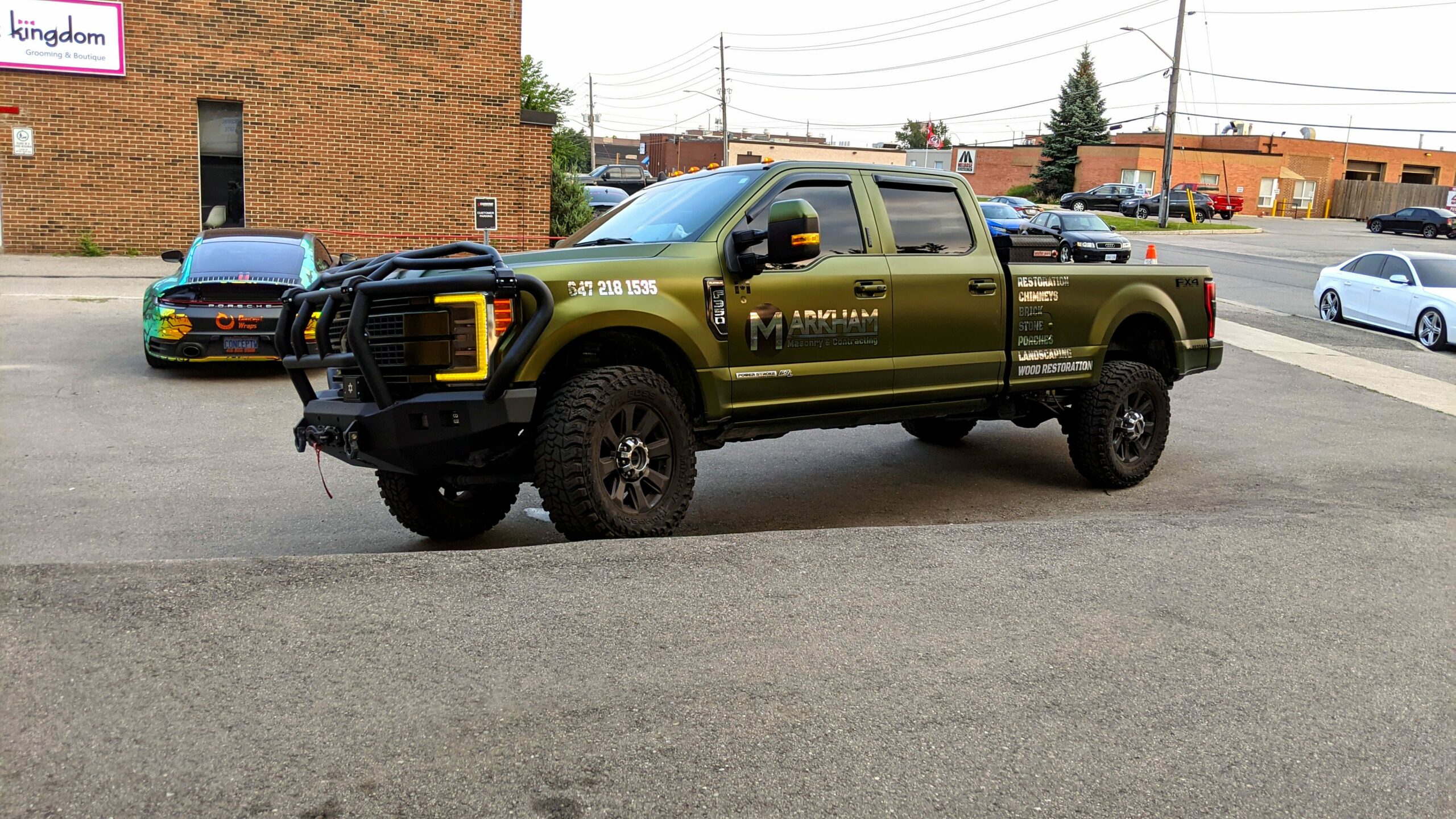 Ford F350 Satin Hope Green - Concept Wraps