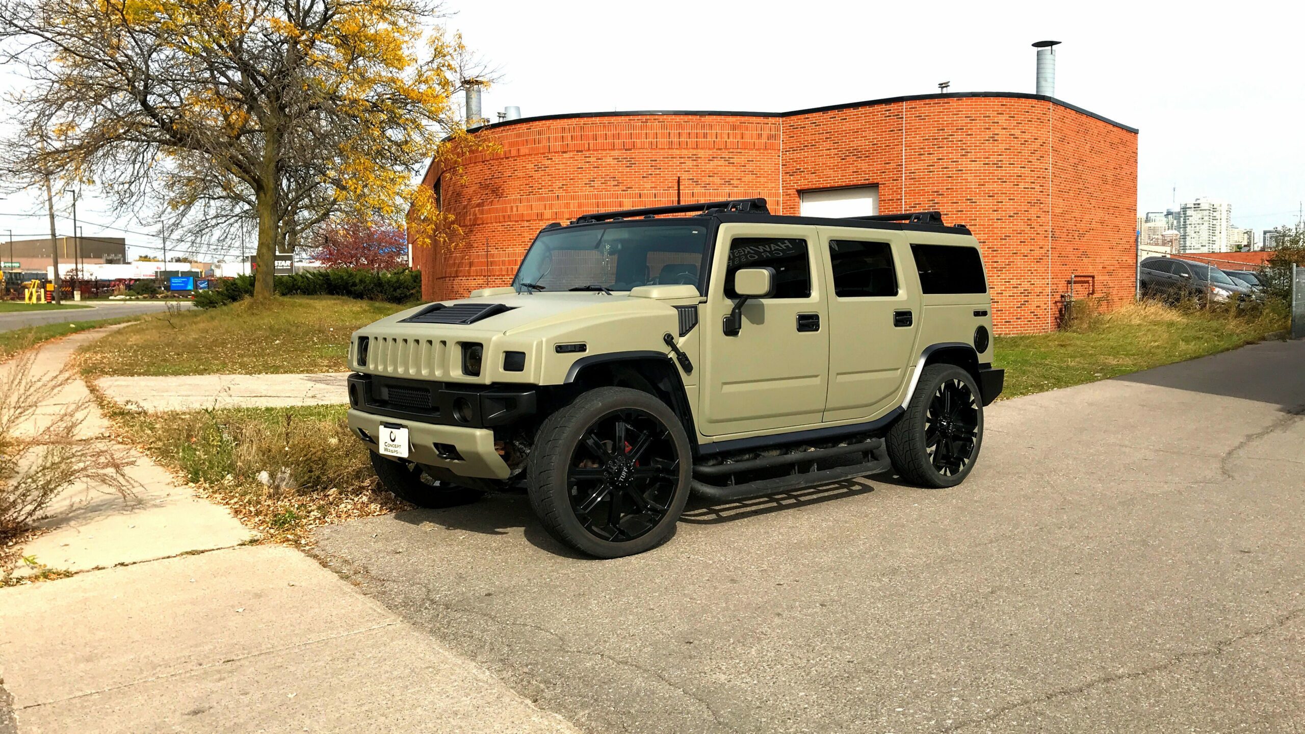 Hummer H2 Matte Khaki - Concept Wraps