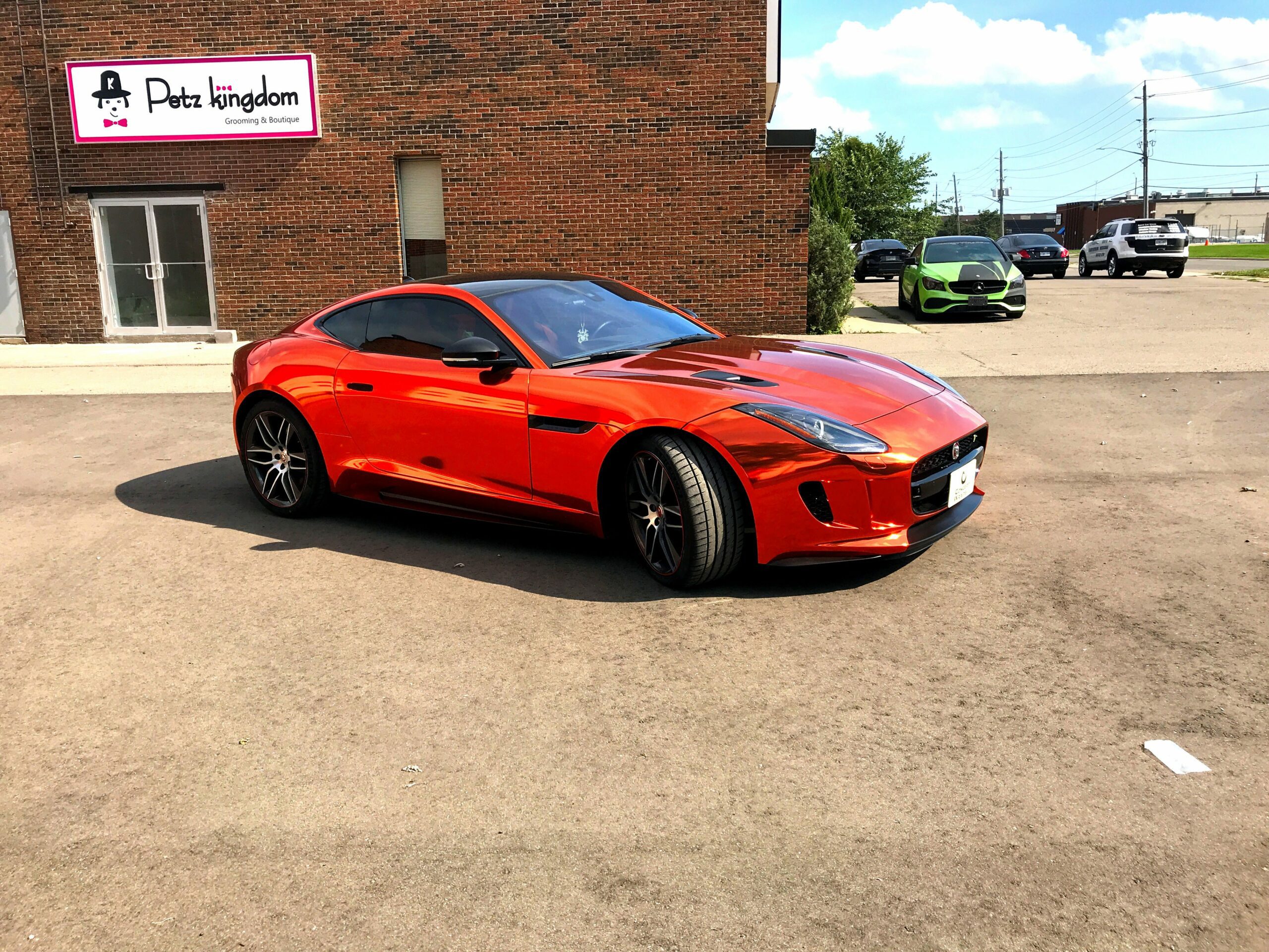 Jaguar F-Type Orange Chrome - Concept Wraps