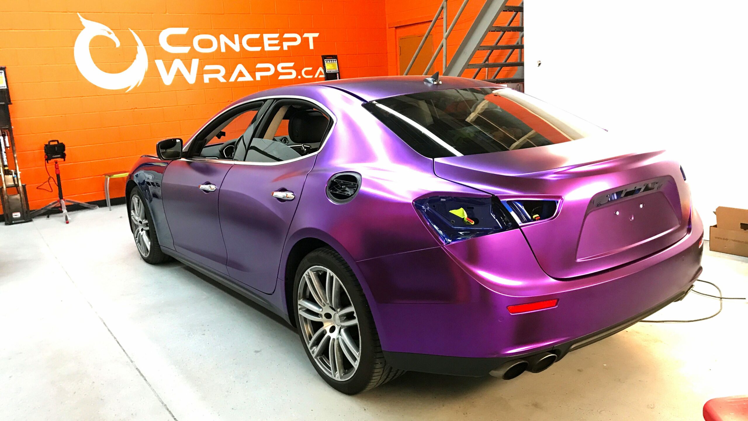 Maserati Ghibli Satin Purple Chrome - Concept Wraps