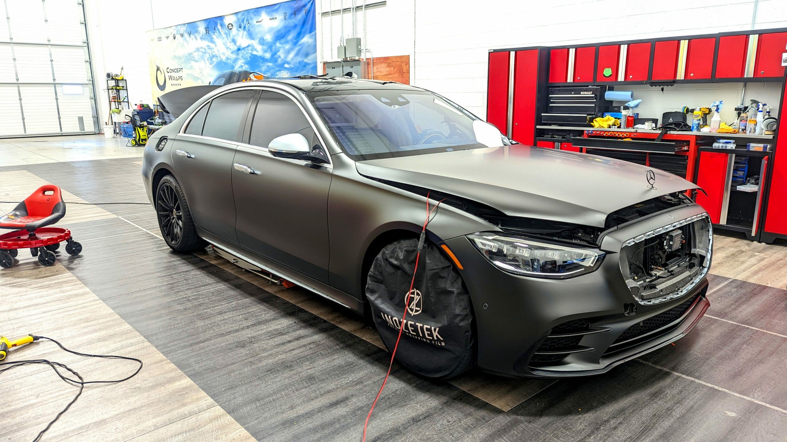 Mercedes-Benz S500 Matte Phantom Black - Concept Wraps
