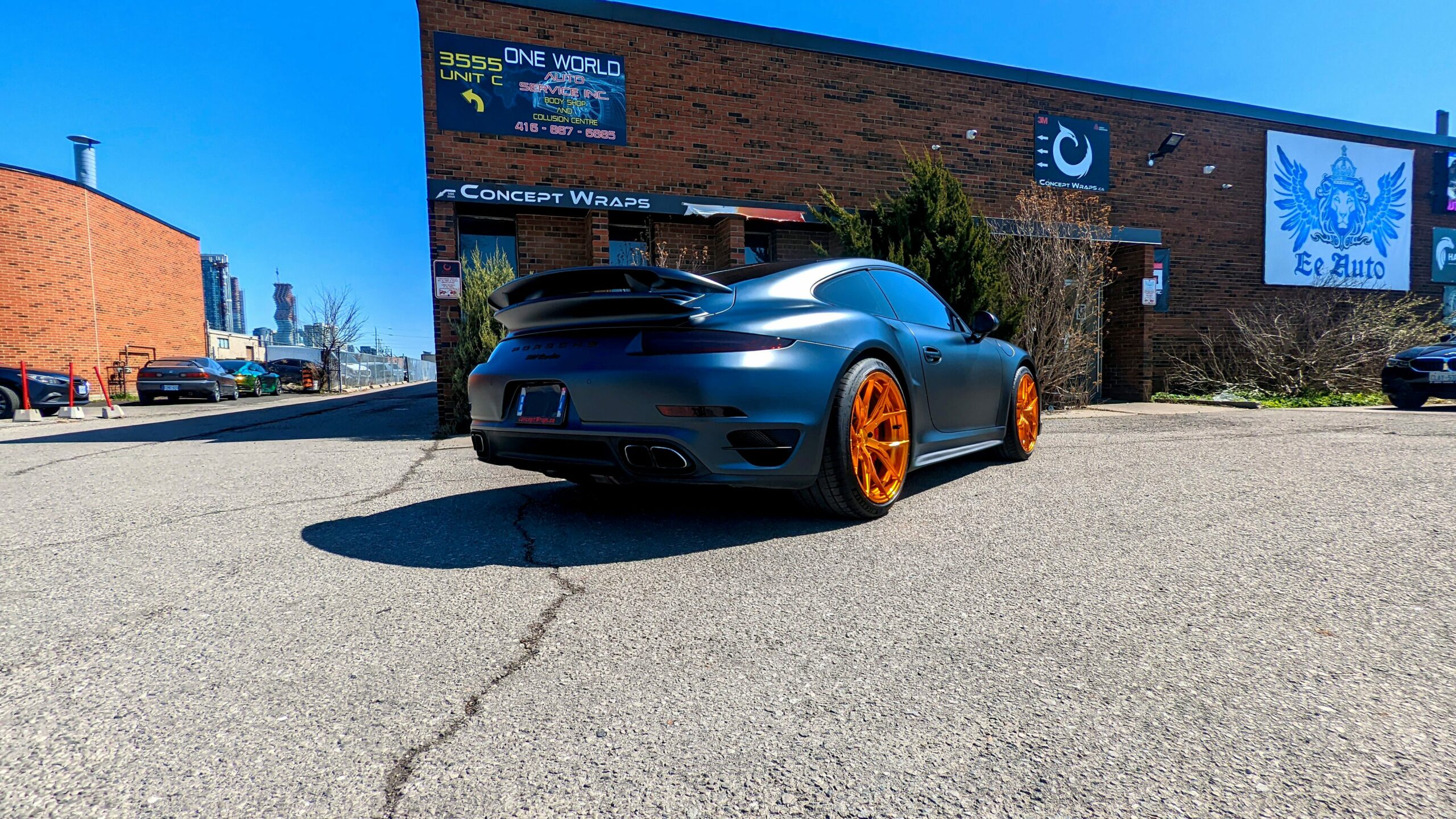 Porsche 911 Turbo Matte Magnetic Black - Concept Wraps