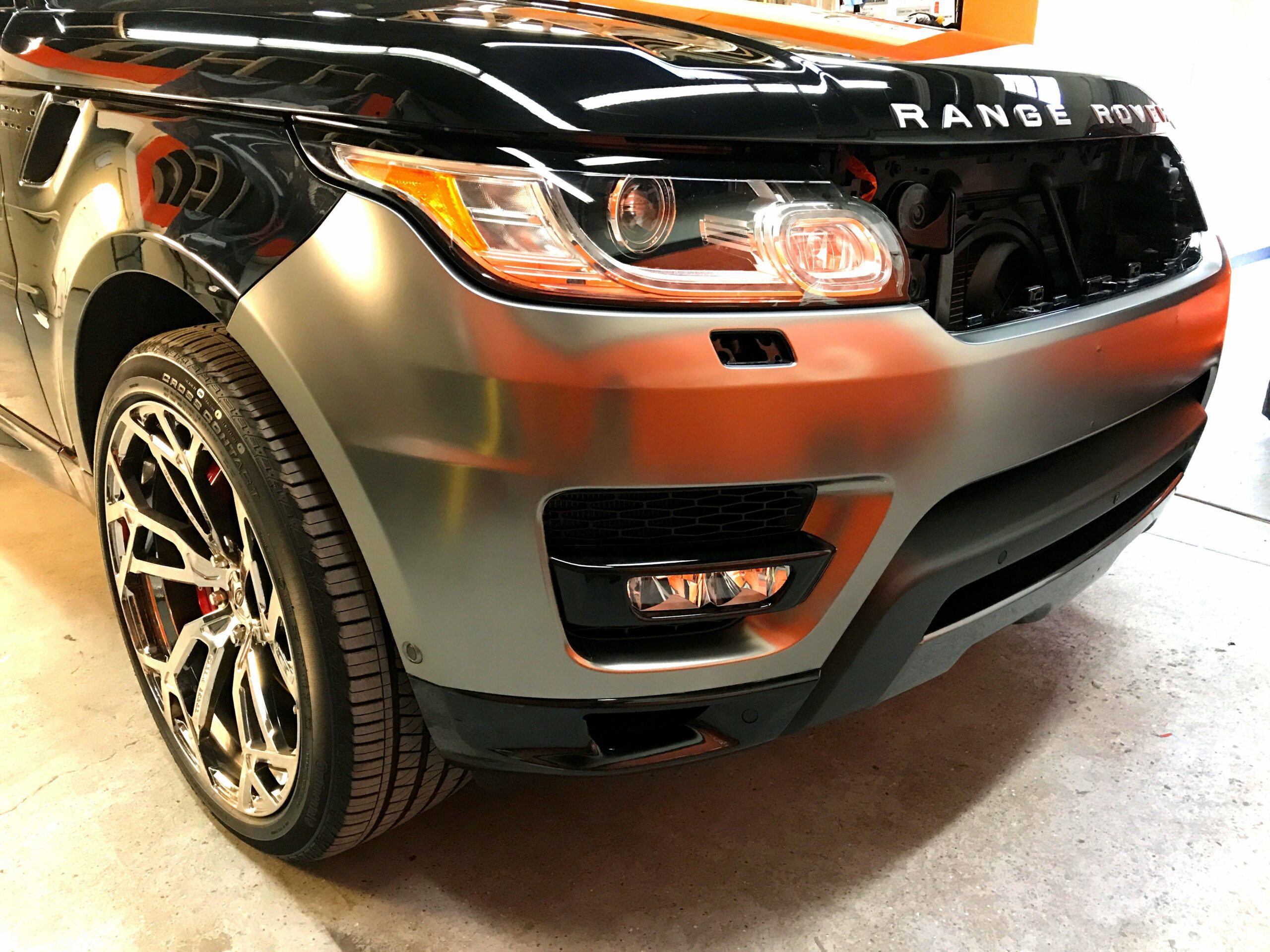 Range Rover Sport Satin Black Chrome - Concept Wraps