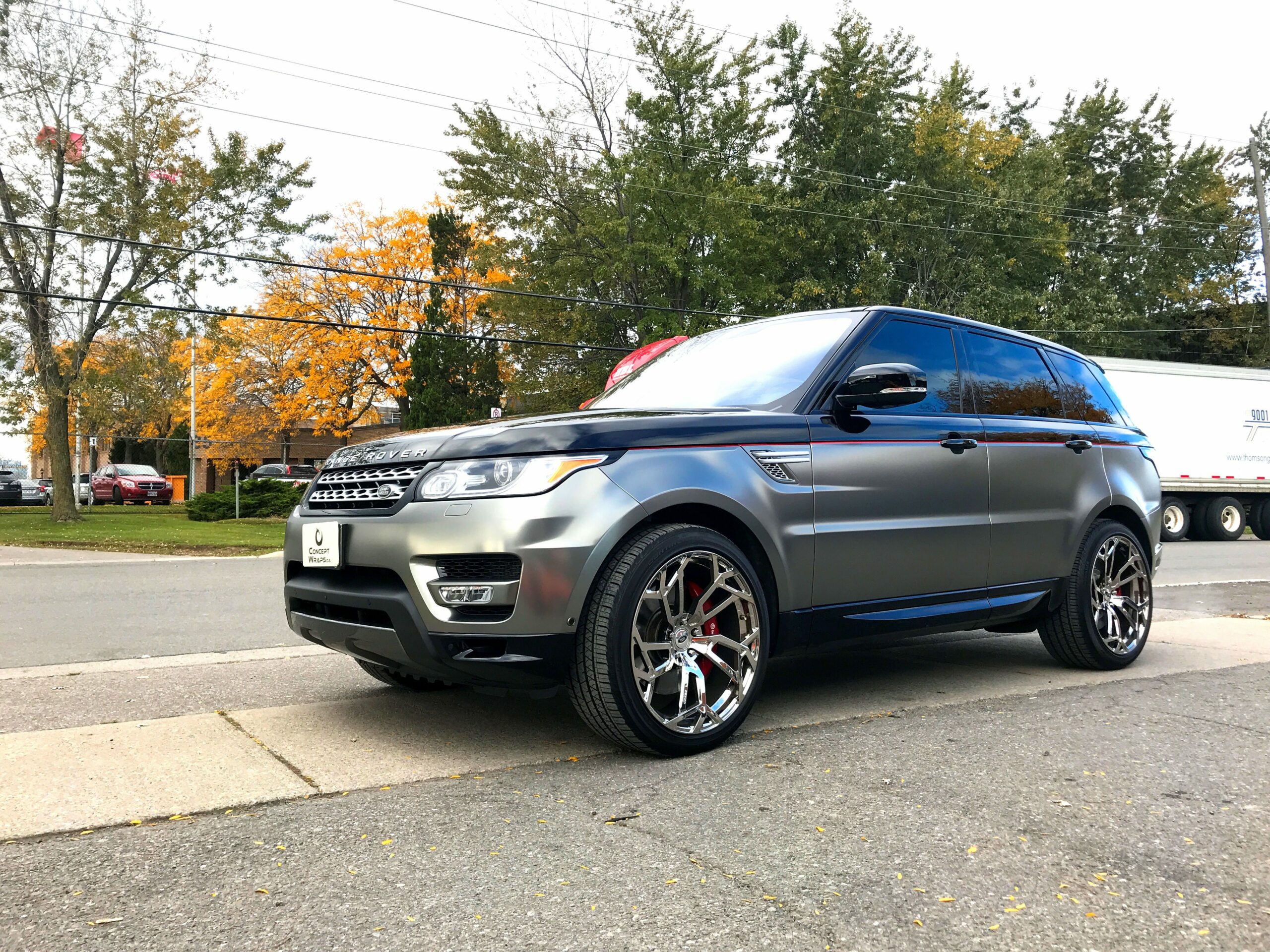 Range Rover Sport Satin Black Chrome - Concept Wraps