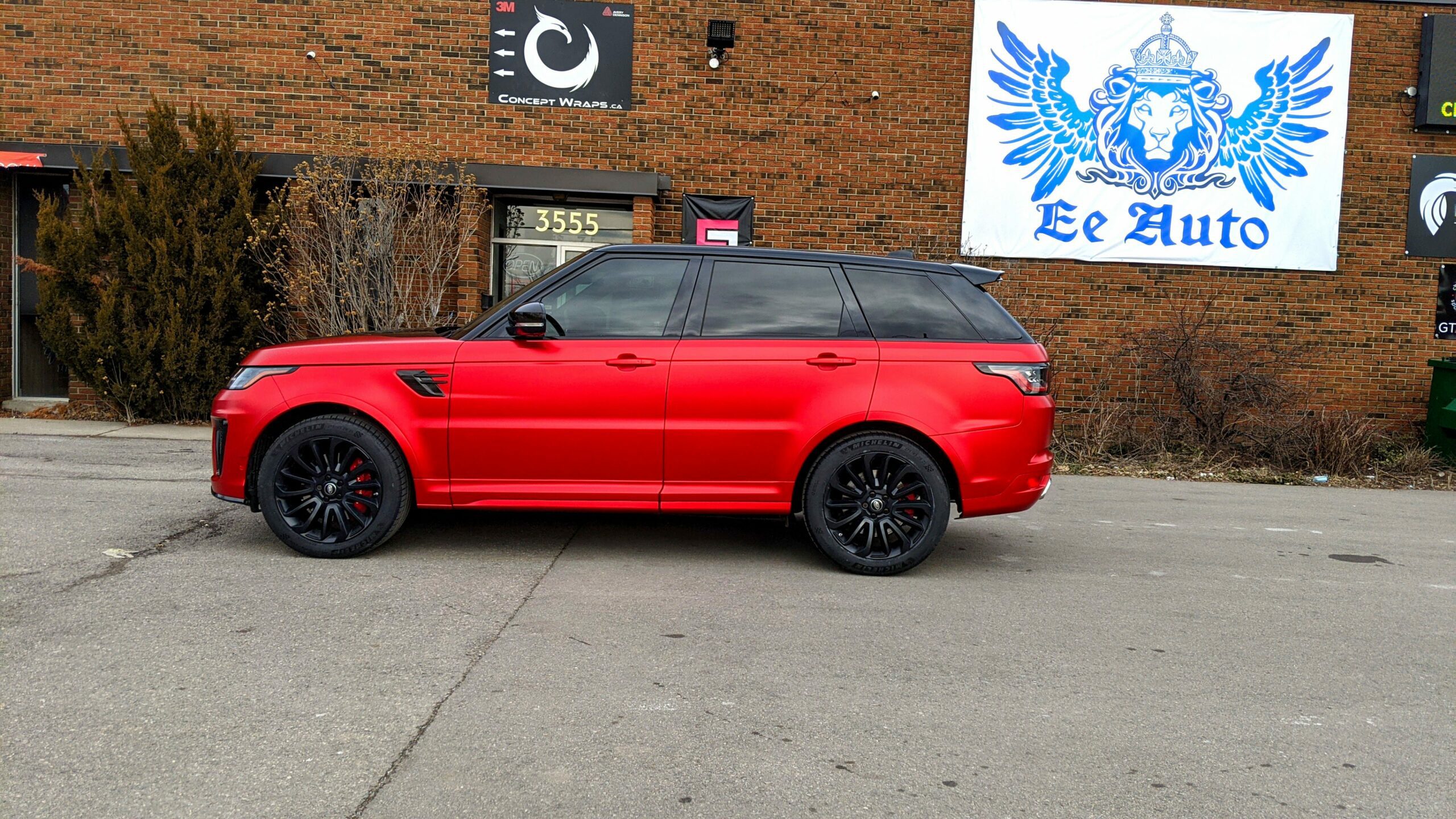 Range Rover SVR Satin Crome Red - Concept Wraps