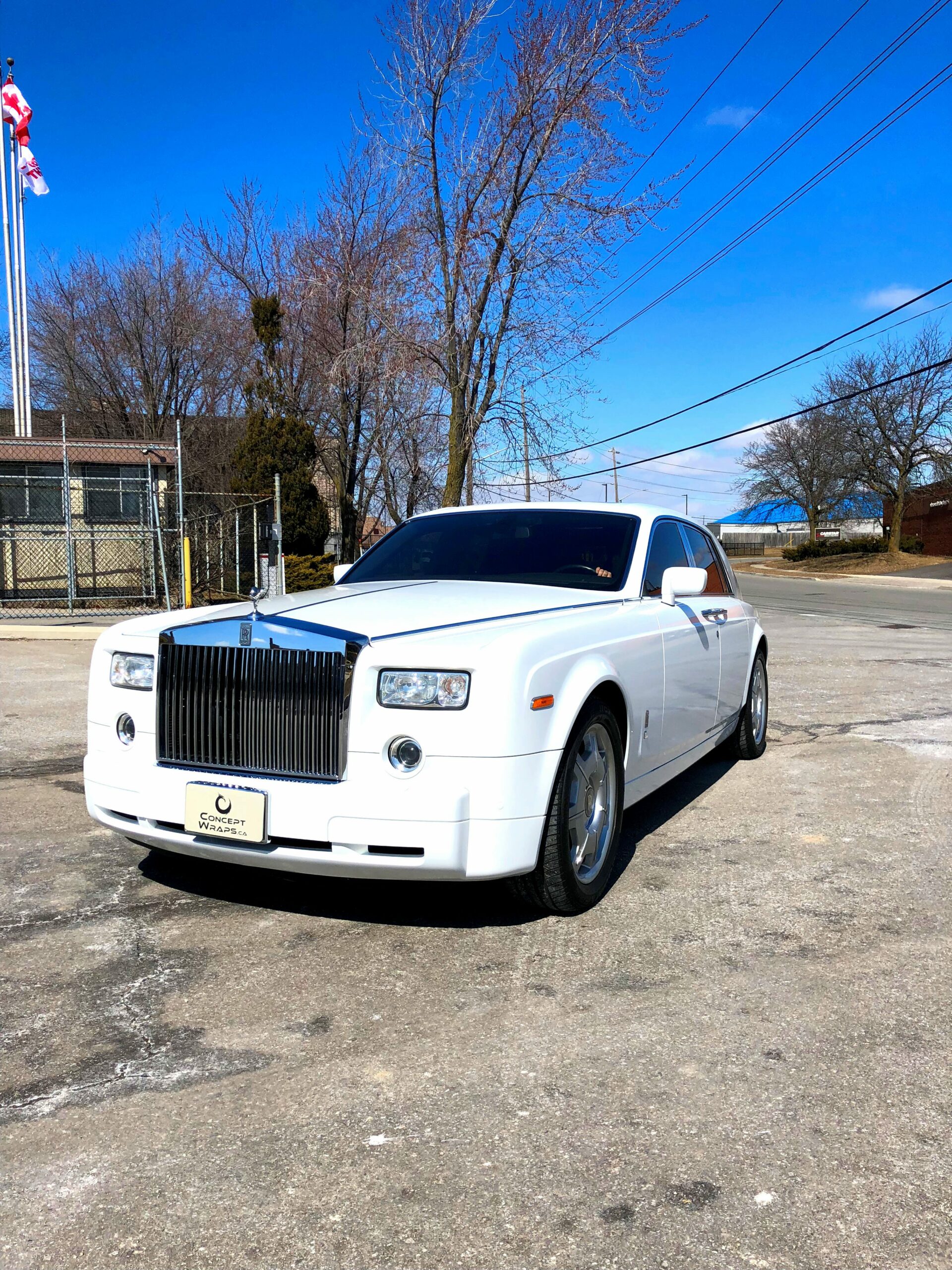 Rolls Royce Phantom White Gold Sparkle - Concept Wraps