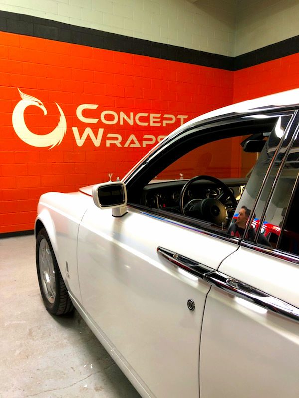 Rolls Royce Phantom White Gold Sparkle - Concept Wraps