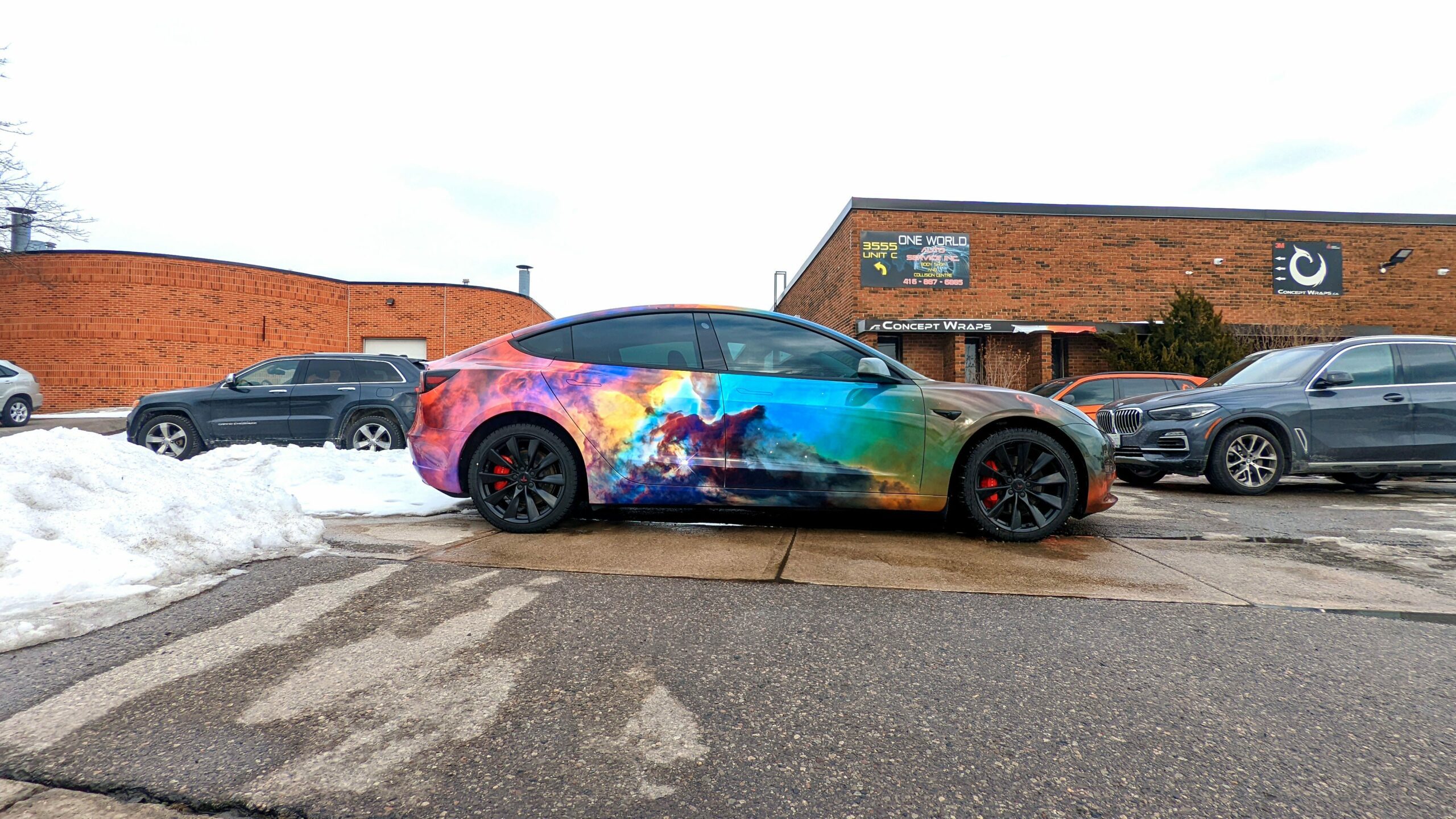 Tesla Model Y Galaxy Print - Concept Wraps