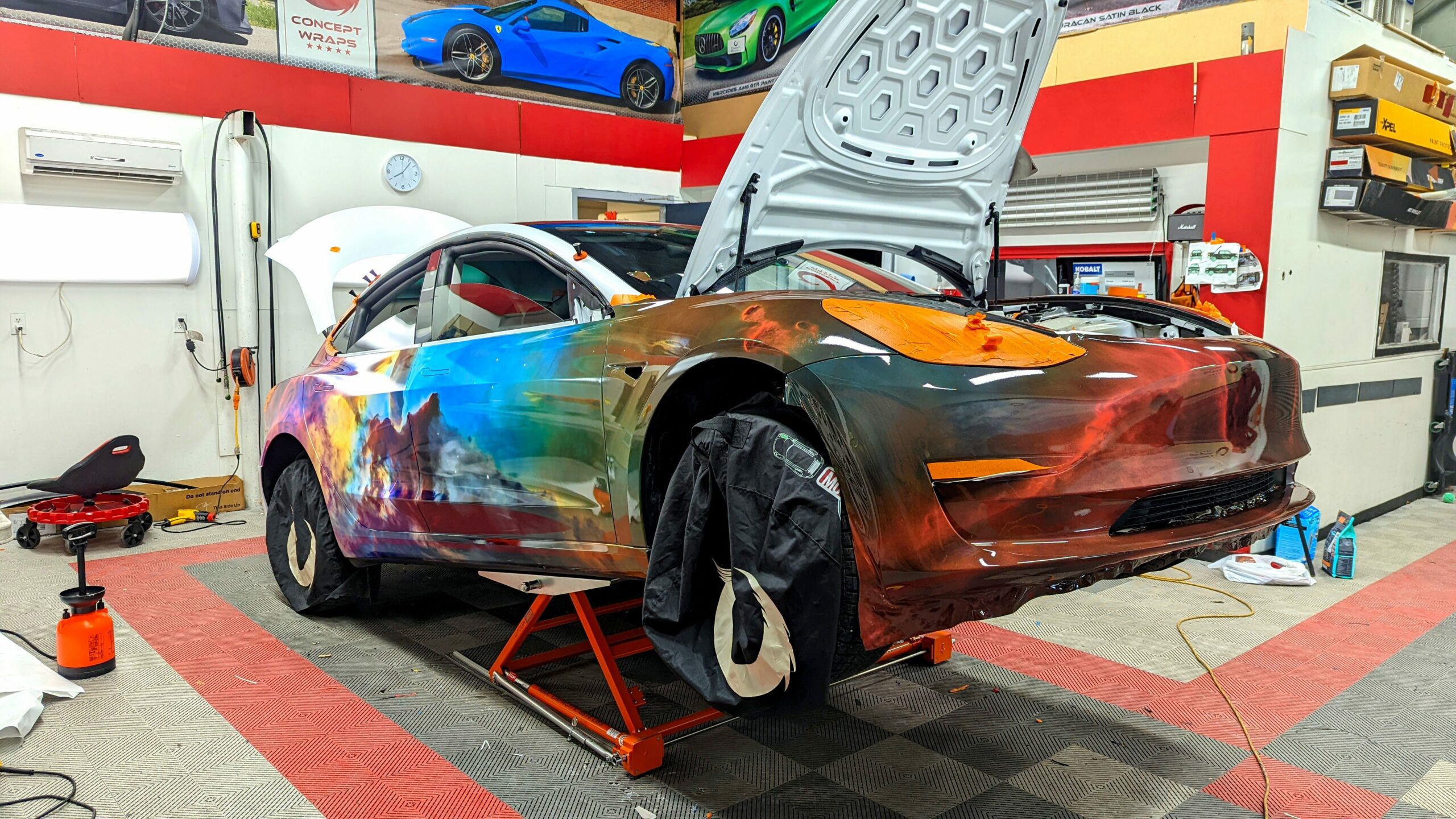 Tesla Model Y Galaxy Print - Concept Wraps