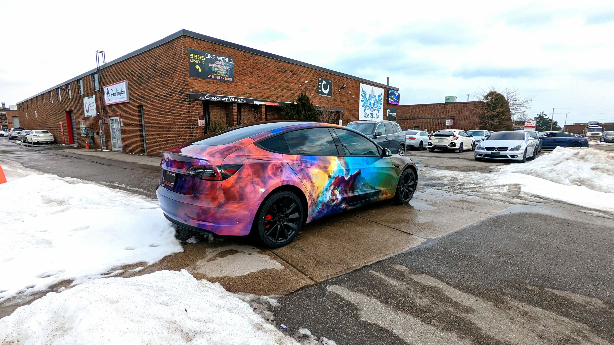 Tesla Model Y Galaxy Print - Concept Wraps