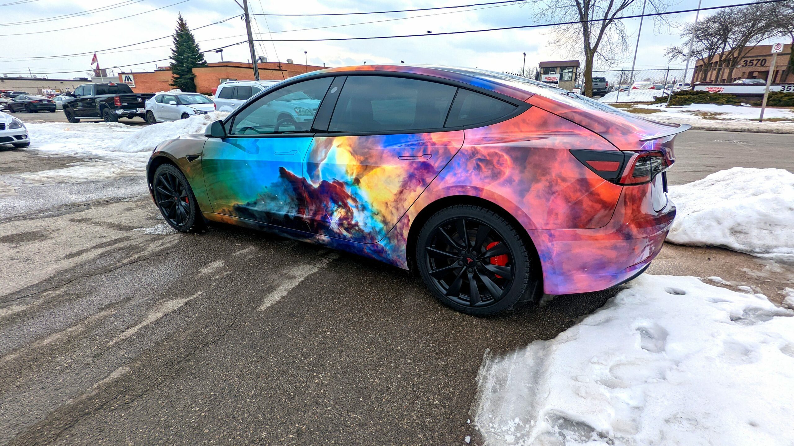 Tesla Model Y Galaxy Print - Concept Wraps