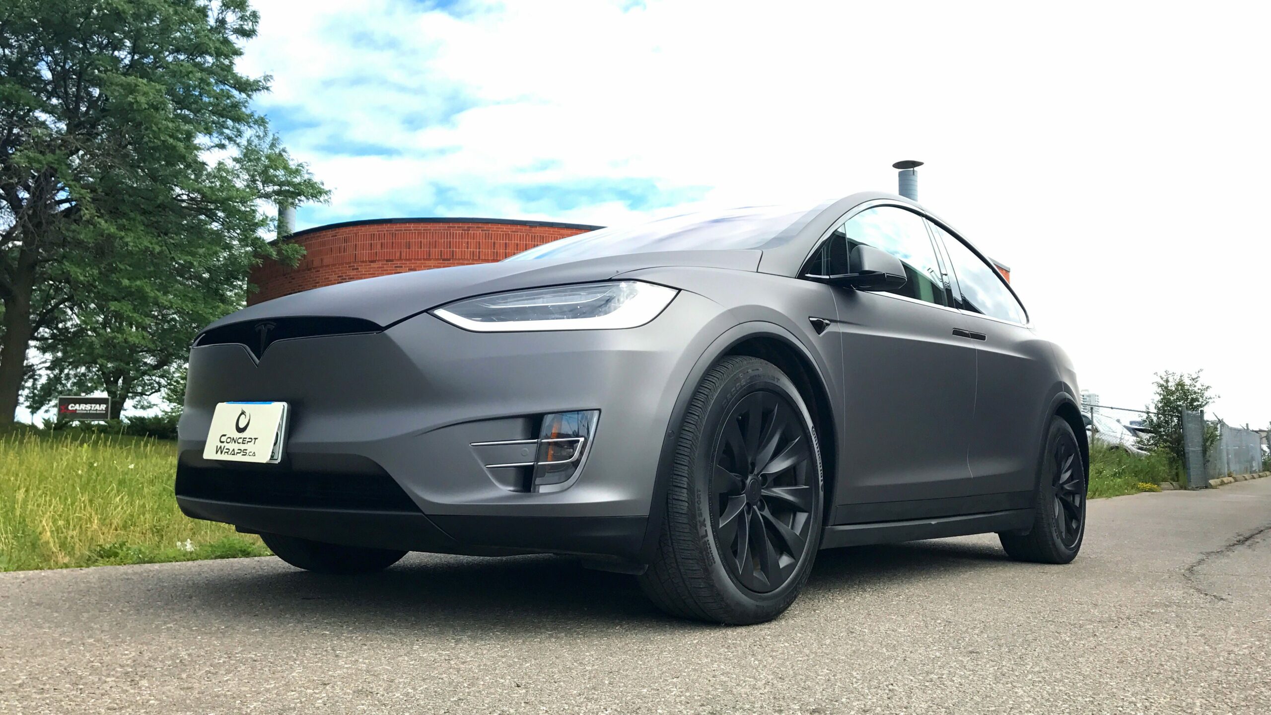 Tesla Model Y Matte Grey Aluminum - Concept Wraps
