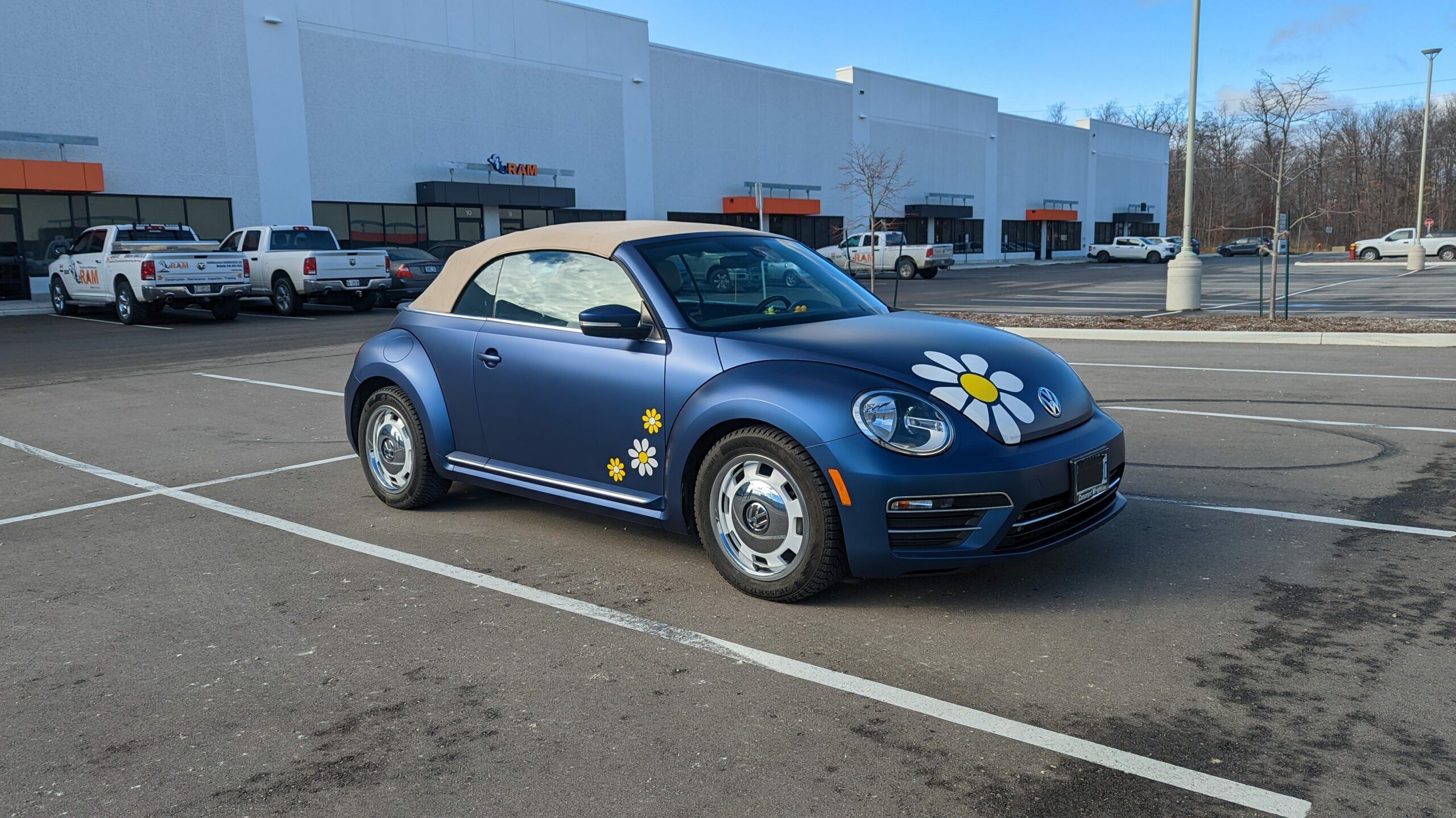 Volkswagen Beetle Matte Trenton Blue - Concept Wraps