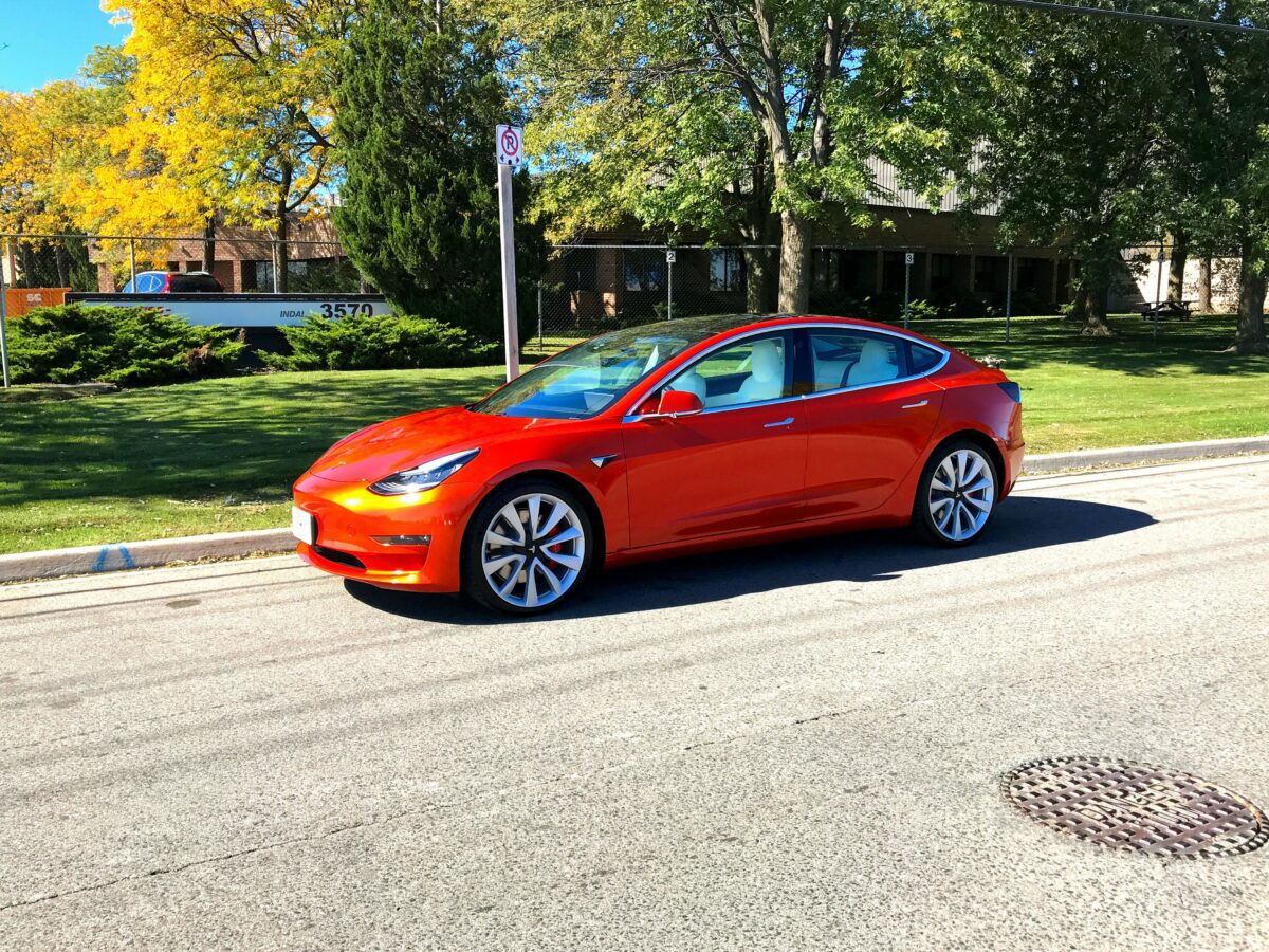 Tesla Model 3 Fiery Orange - Concept Wraps