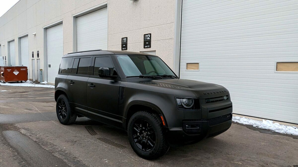 Land Rover Defender Matte Phantom Black Concept Wraps Land Rover Defender Matte Phantom Black Concept Wraps