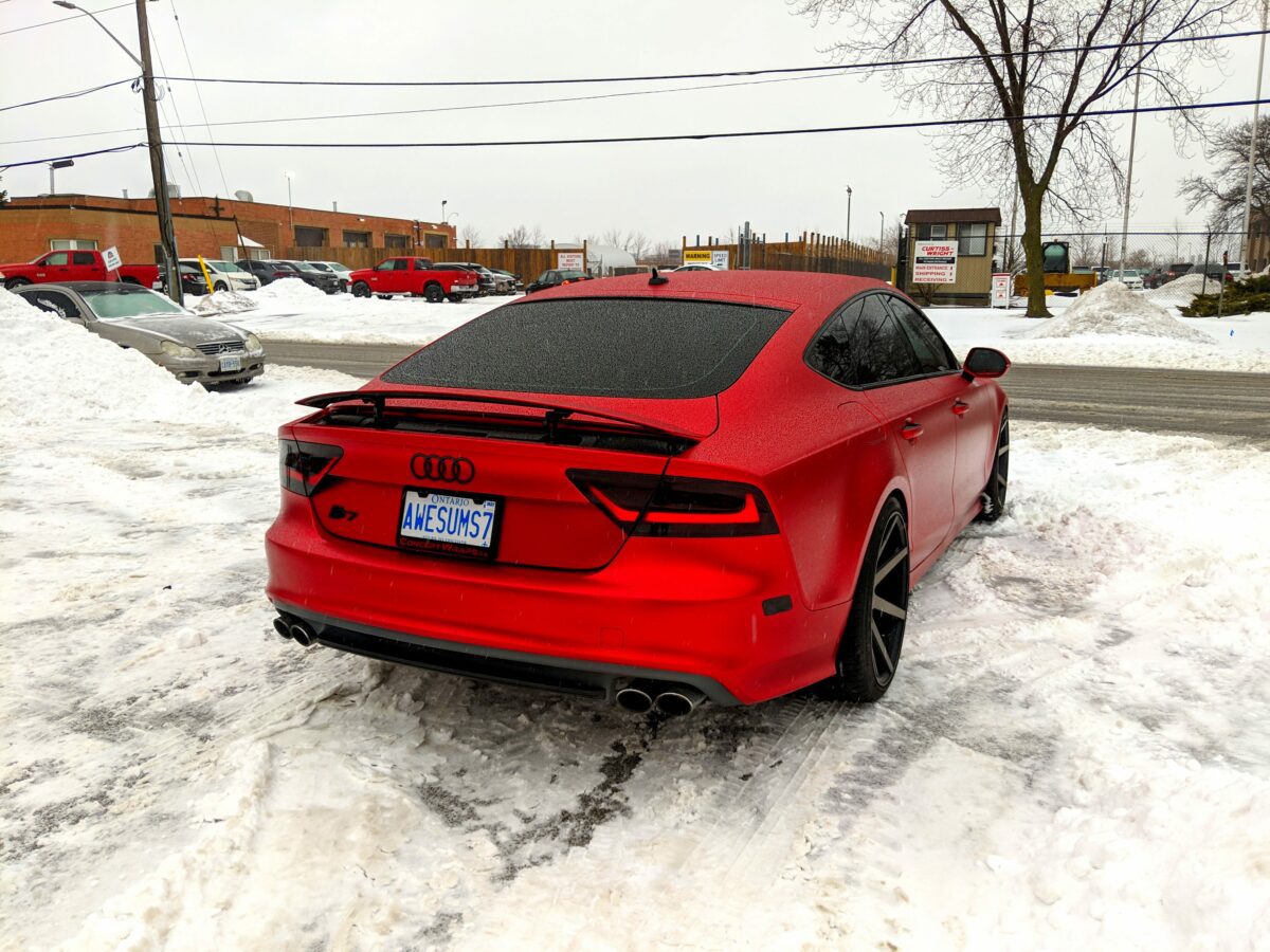 Audi RS7 Satin Red Chrome - Concept Wraps