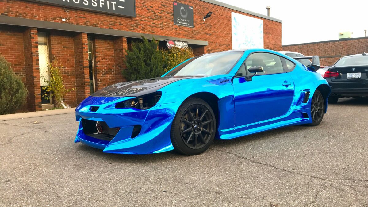 Subaru BRZ Blue Chrome - Concept Wraps