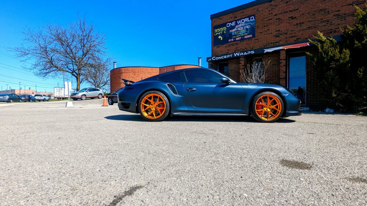 Porsche 911 Turbo Matte Magnetic Black - Concept Wraps
