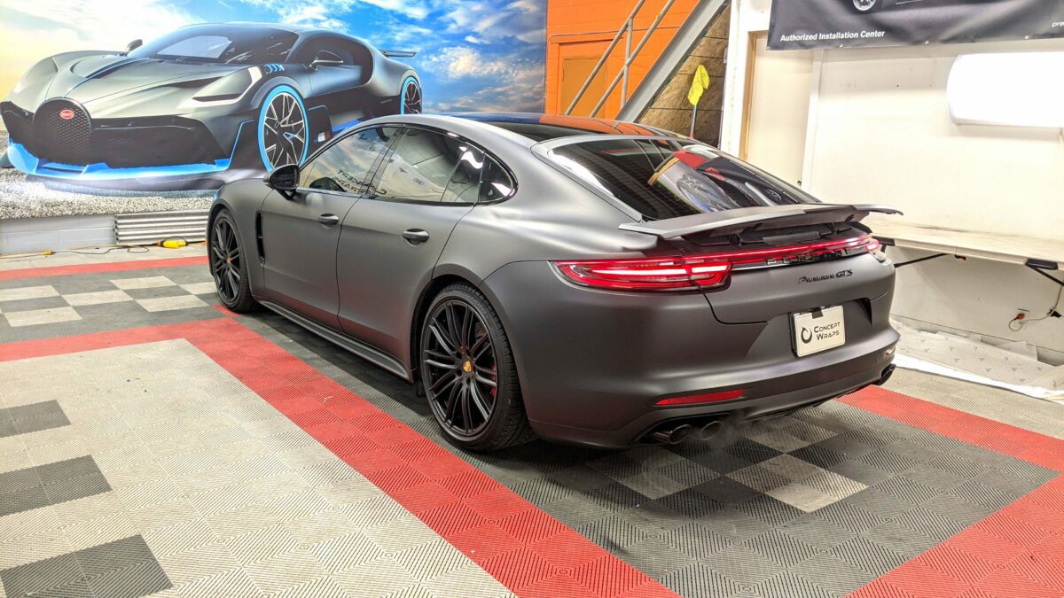 Porsche Panamera GTS Matte Met Black - Concept Wraps