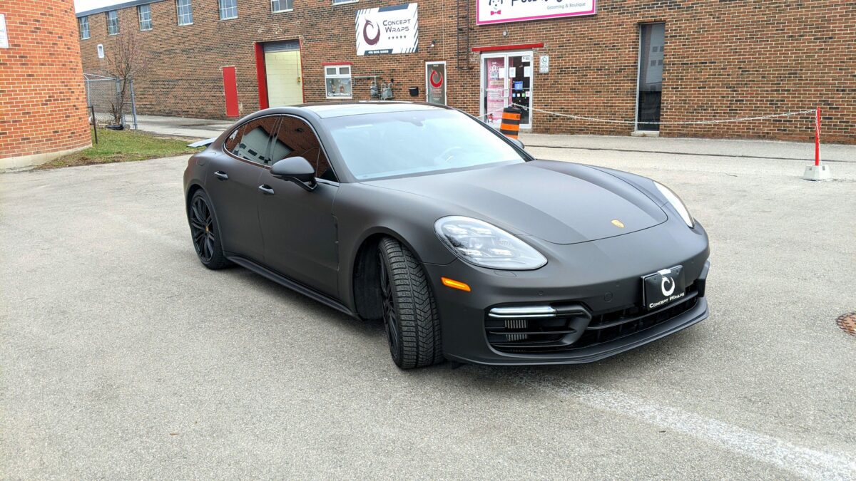 Porsche Panamera GTS Matte Met Black - Concept Wraps