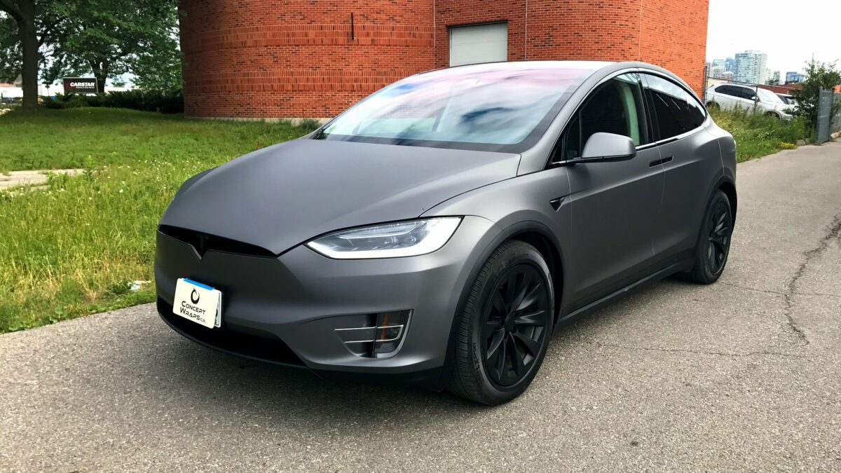 Tesla Model X Matte Charcoal Metallic - Concept Wraps