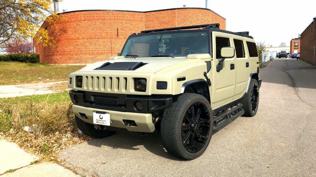 Hummer H2 Matte Khaki - Concept Wraps