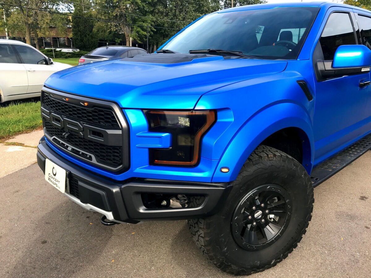 Ford Raptor Satin Perfect Blue - Concept Wraps