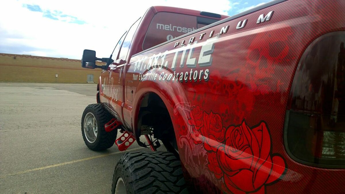 Ford F350 Custom Carbon Fiber Print - Concept Wraps