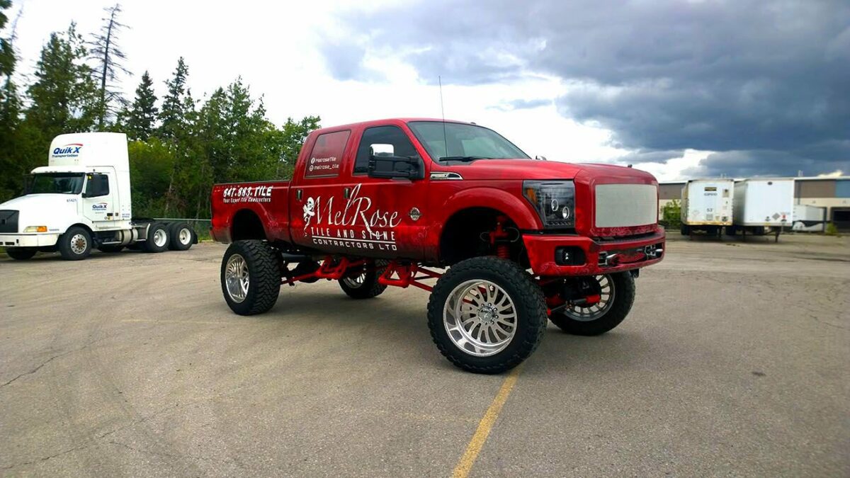 Ford F350 Custom Carbon Fiber Print - Concept Wraps