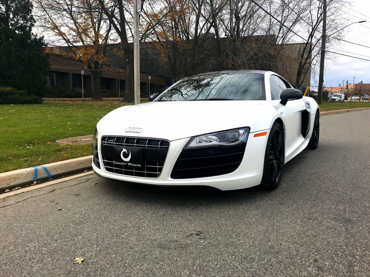 Audi R8 Satin Pearl White - Concept Wraps