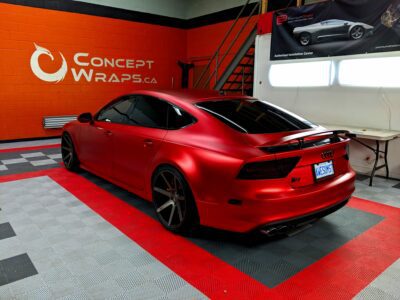 Audi RS7 Satin Red Chrome - Concept Wraps