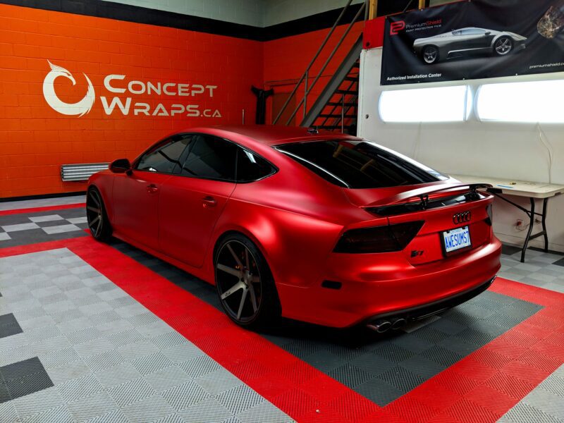 Audi RS7 Satin Red Chrome - Concept Wraps