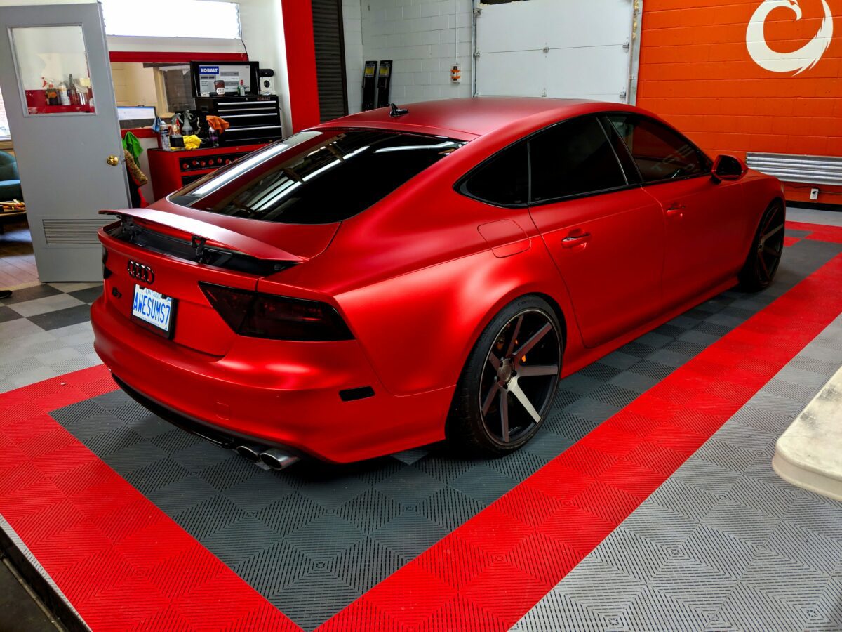 Audi RS7 Satin Red Chrome - Concept Wraps
