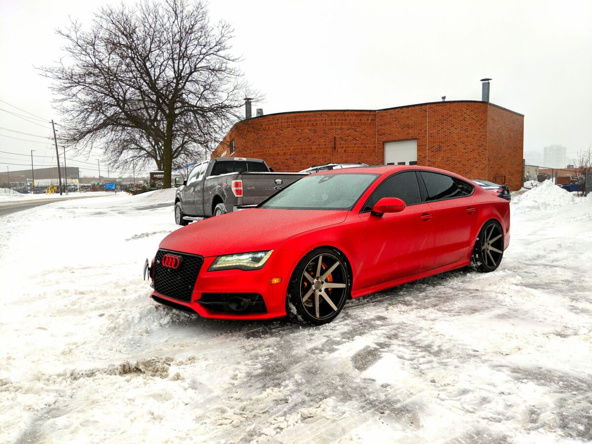 Audi RS7 Satin Red Chrome - Concept Wraps