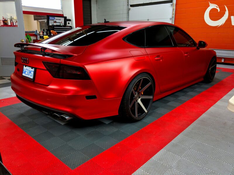 Audi RS7 Satin Red Chrome - Concept Wraps