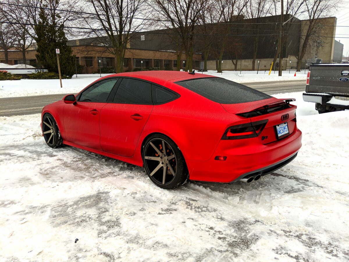 Audi RS7 Satin Red Chrome - Concept Wraps