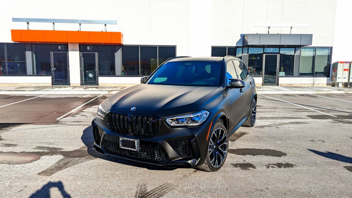 BMW X5M Matte Phantom Black - Concept Wraps