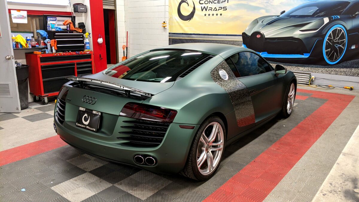 Audi R8 Matte Pine Green Met - Concept Wraps