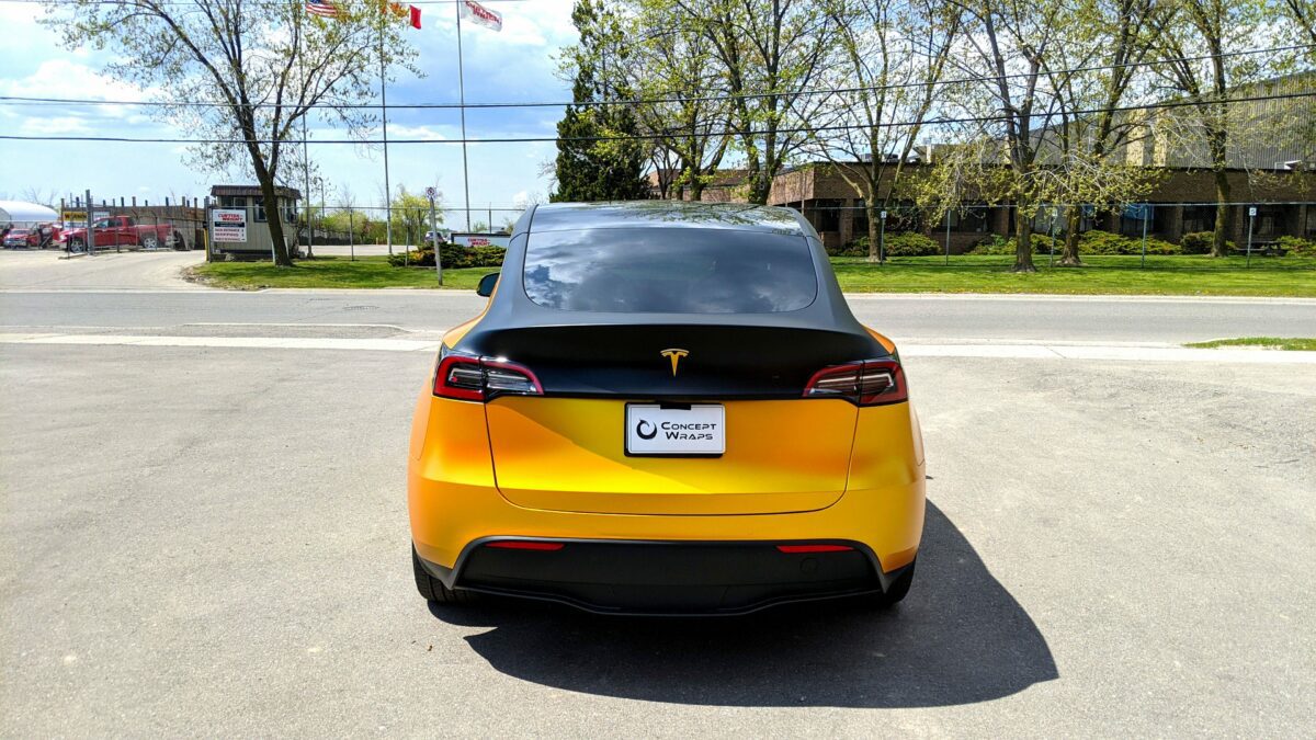 Tesla Model Y Energetic Yellow - Concept Wraps