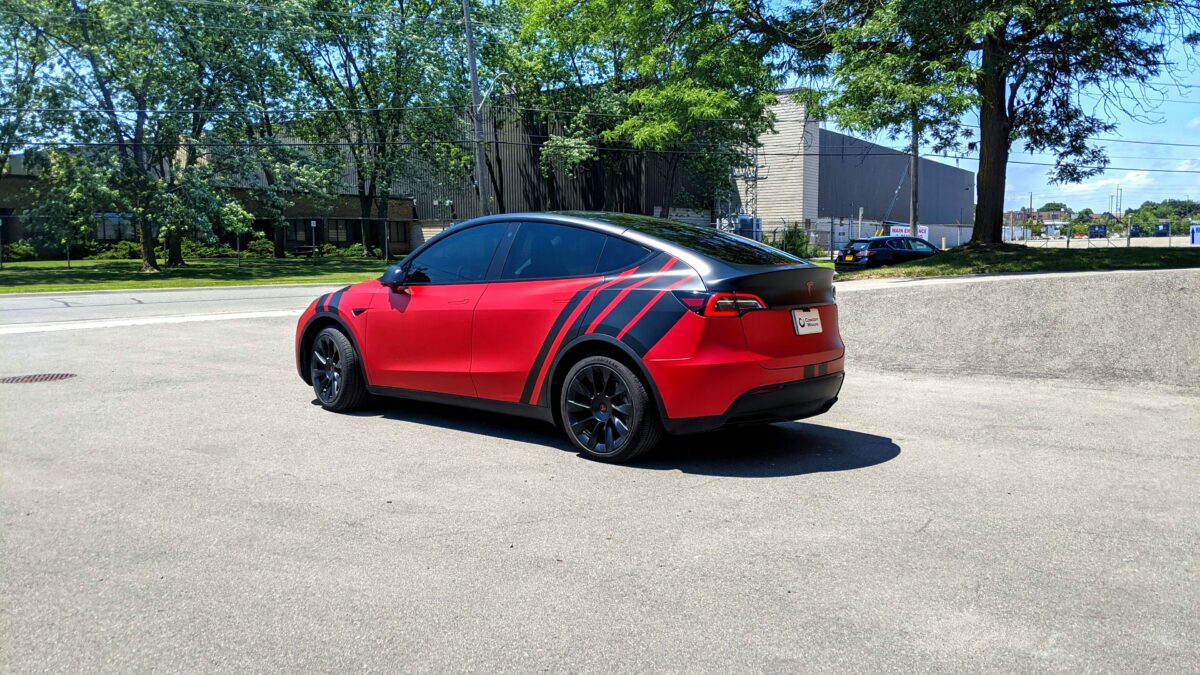Tesla Model Y Kpmf Red Titanium - Concept Wraps
