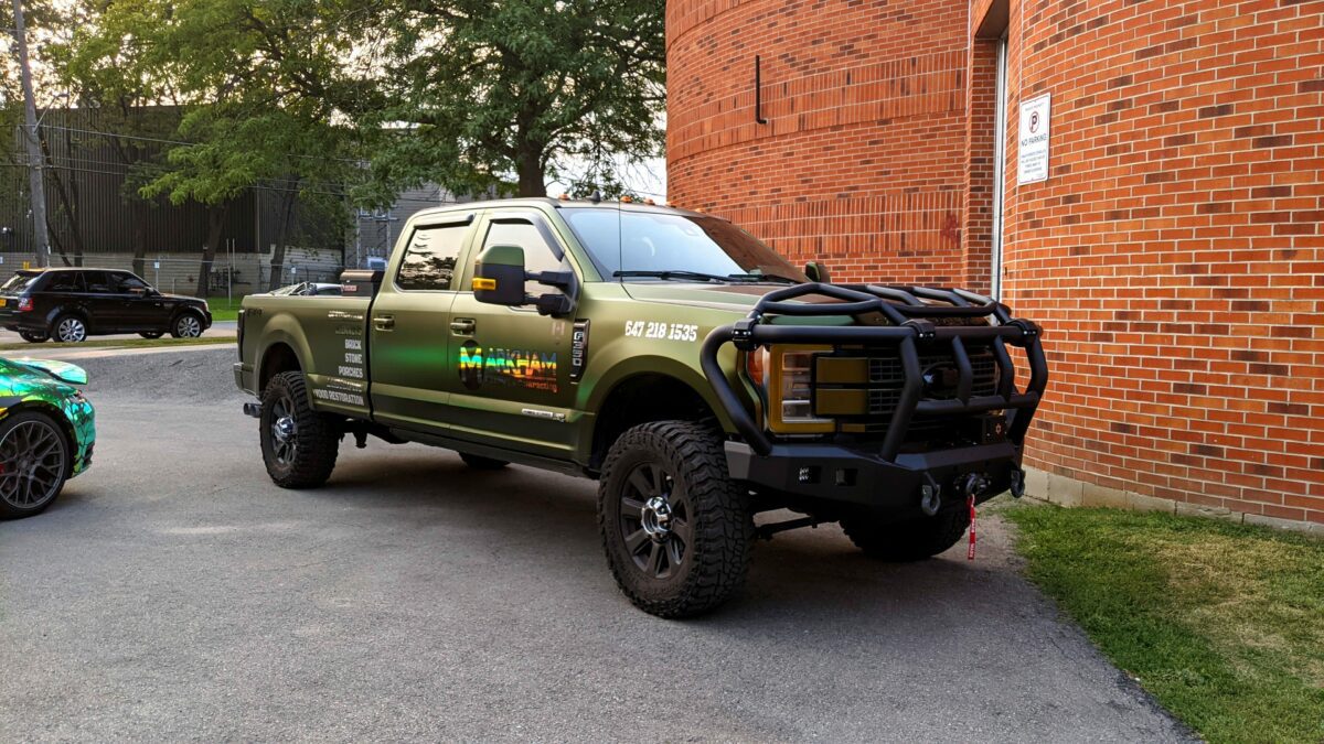 Ford F350 Satin Hope Green - Concept Wraps