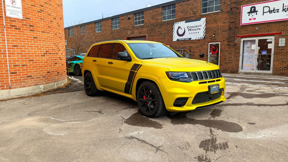 Jeep Grand Cherokee SRT Matte Iced Yellow Titanium - Concept Wraps