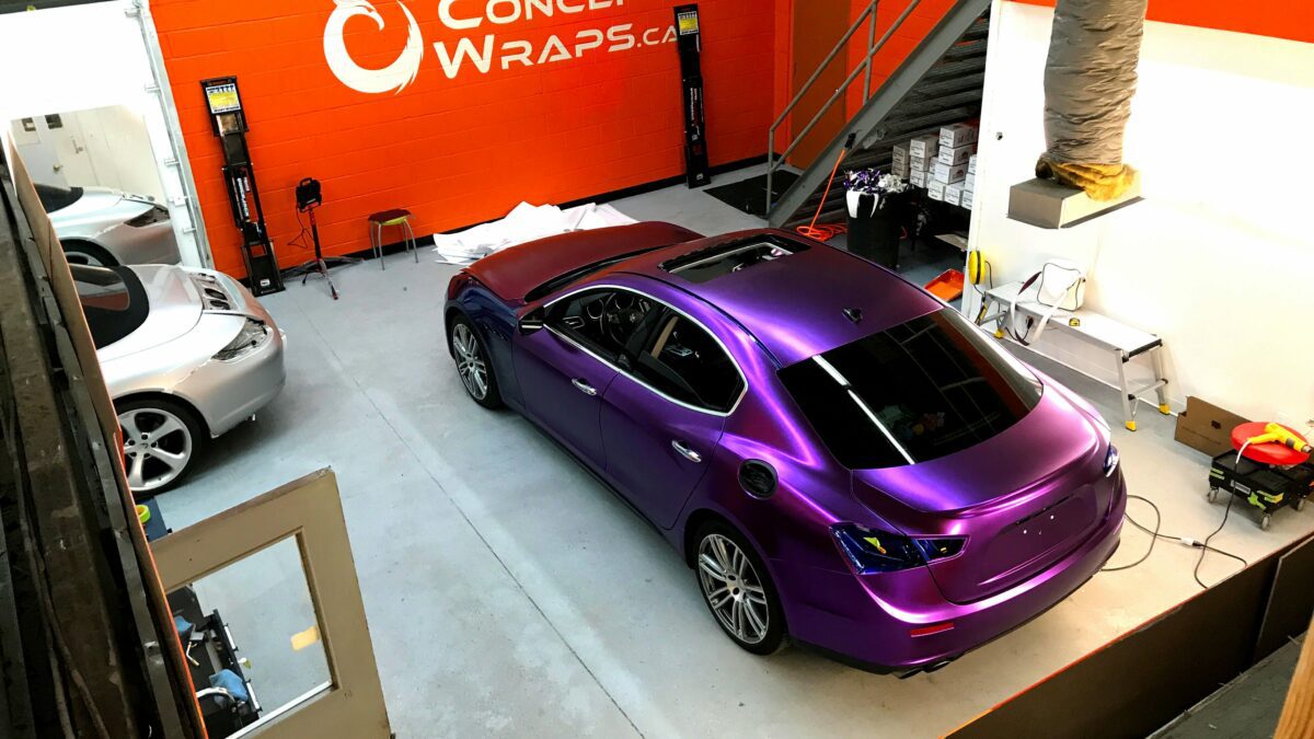 Maserati Ghibli Satin Purple Chrome - Concept Wraps