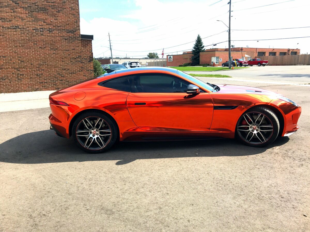 Jaguar F-Type Orange Chrome - Concept Wraps